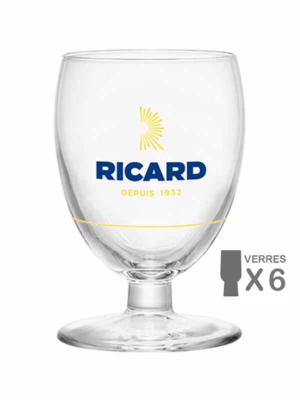 6 verres Ricard, idée cadeau signée Marseille in the box